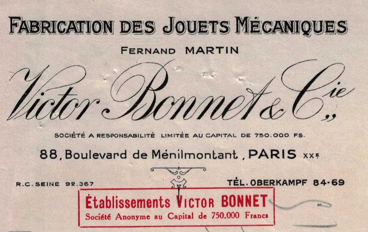 Etablissements V. BONNET - Fernand Martin Tin Toys